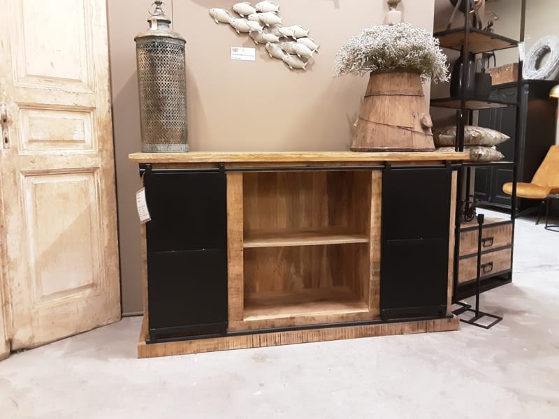 Mango dressoir Shane 160 cm Nora — Dressoirs — Les Brocanteurs - Ommen