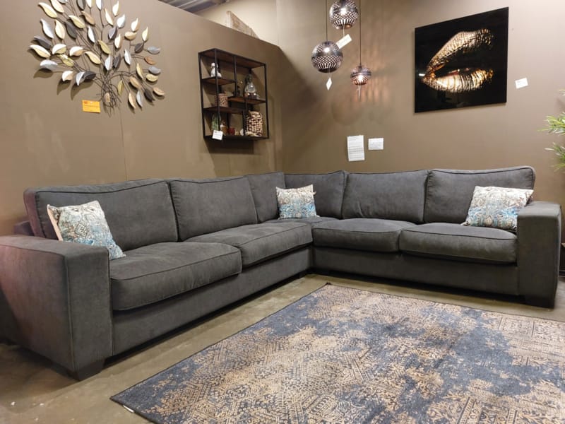 hoekbank Vorden 3- hoek 2,5 zits Bloq 67 antraciet — Banken — Les ...