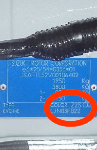Waar vind je de Suzuki kleurcodes? | handleiding | AutolakGigant